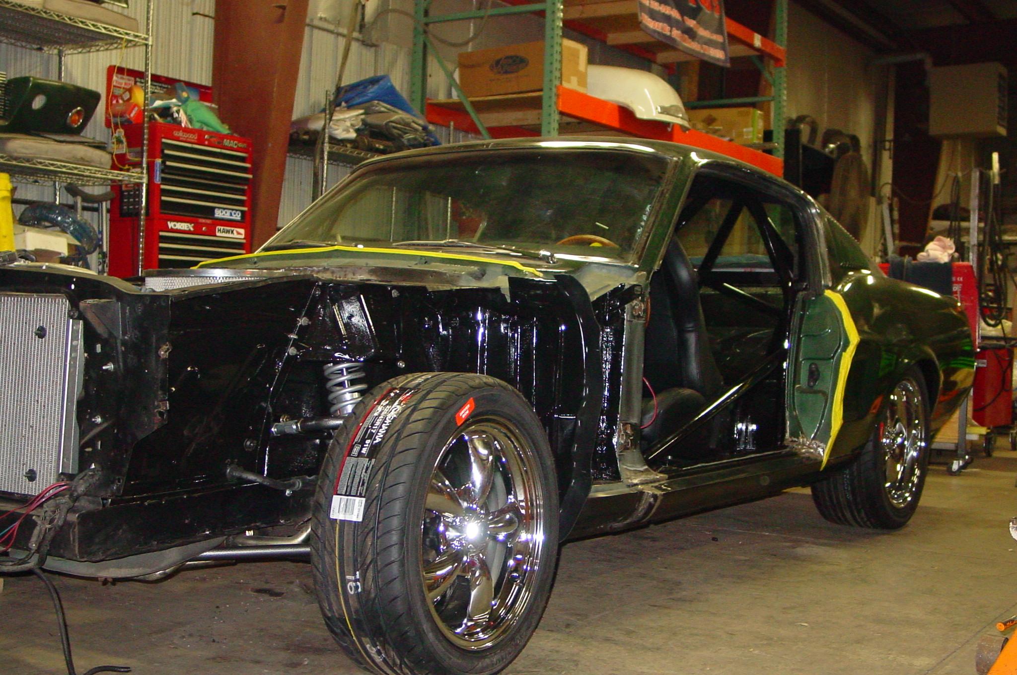 67 Mustang Fastback, 4 speed, 4 link, Tubbed, Roll Cage, Coil Overs ...